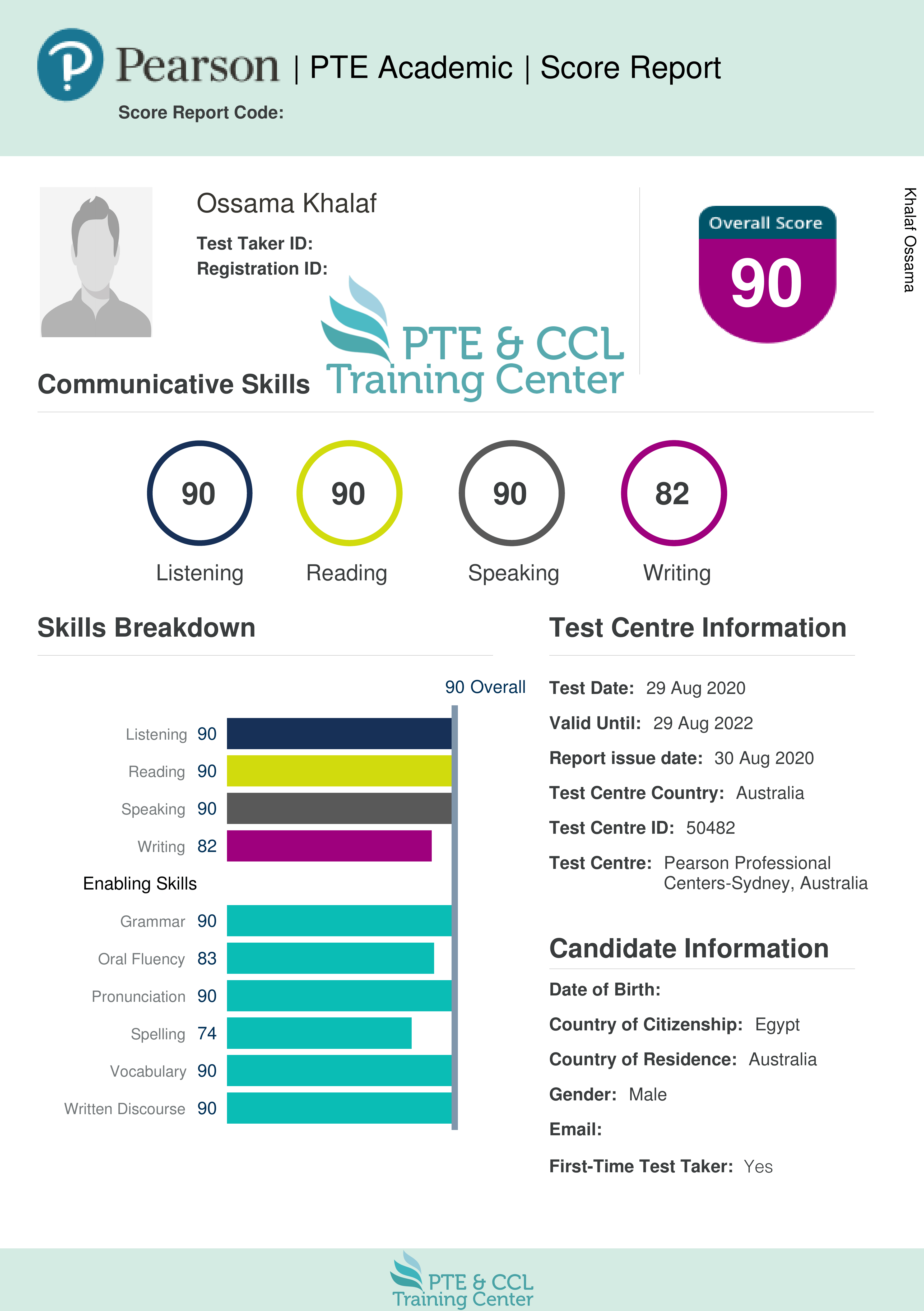 PTE & CCL Training Center - Home
