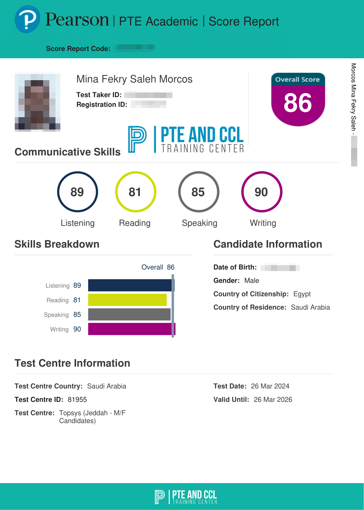 PTE & CCL Training Center - Home